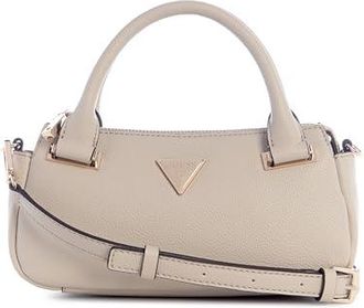 Guess Femme Evie Mini Satchel Cartable, Taupe Clair, Taille Unique