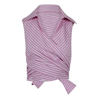 Patou Femme, Tops, Rose, Taille: 34 FR D&eacute;bardeur &agrave; Col Tress&eacute;