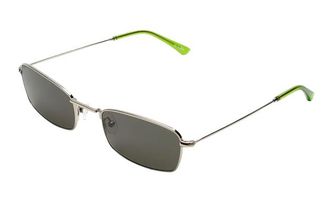 Sun Buddies Silver and Green Retro Sunglasses