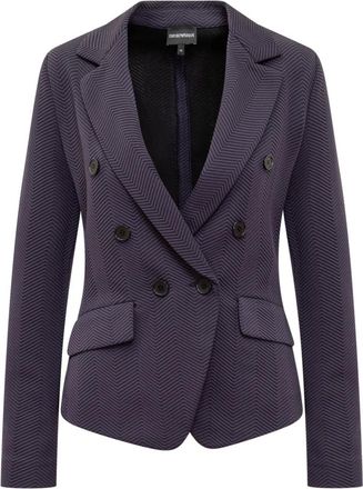 Emporio Armani Femme, Vestes, Bleu, Taille: 40 FR Blazer crois&eacute;