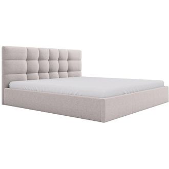 Vente-Unique Pascal Morabito - Lit coffre 200 x 200 cm - Tissu - Beige - eliava de