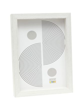 Deknudt Frames Bilderrahmen mit Holz-Finish, wei&szlig;, klar, FSC-Mix, f&uuml;r Format 18 x 24 cm, zum Aufh&auml;ngen oder Aufstellen