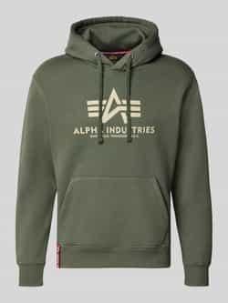 Alpha Industries Regular Fit Hoodie aus Baumwoll-Mix mit Logo-Print