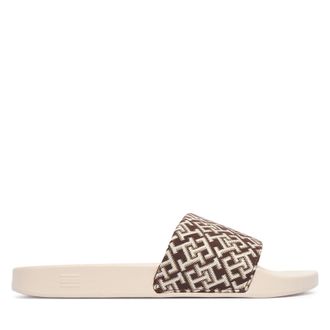 Tommy Hilfiger Pantoletten Tommy Hilfiger Monogram Pool Slide FW0FW09423 Braun