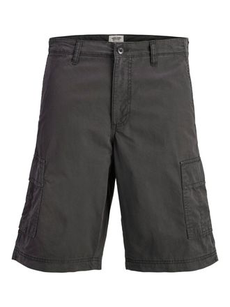 Jack & Jones Plus Size Cargoshorts JPSTCOLE MATTY CARGO SHORT MID PLS, Herren, Gr. 42 (4XL), N-Gr, asphalt, Web, Obermaterial: 100% Baumwolle, JACK & JONES PLUSSIZE, unifarb