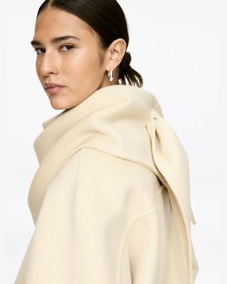 Arket Dreieckstuch Aus Wolle -Wei&szlig;