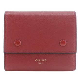 Celine Pre-owned Leder-Geldb&ouml;rse - - Pre-owned - Damen - Rot - ONE SIZE