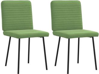 vidaXL Vidaxl - Chaises &agrave; manger lot de 2 Vert clair Velours