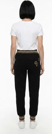Dolce & Gabbana Womens Black Cotton Casual Pants