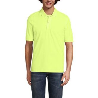 Lands End Komfort-Piqu&eacute;-Polo mit Stretch, Classic Fit, Herren, Gr&ouml;&szlig;e:60 regular, Gelb, Baumwolle/Elasthan, by Lands End