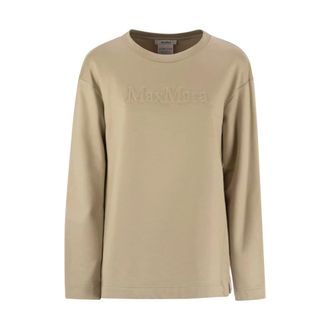 Max Mara Femme, Sweatshirts et sweats &agrave; capuche, Beige, Taille: 38 FR Berma SweaT-shirt