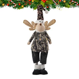 Generic Weihnachtspuppe Pl&uuml;schpuppe Stehende Weihnachtspuppe | Stehende Weihnachtspuppe | Handgemachte Gef&uuml;llte Weihnachtsfigur, entz&uuml;ckende Weihnachtspuppen 