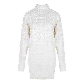 Silvian Heach Strickkleid mit Stehkragen - - Dresses - Damen - Wei&szlig; - 3XS