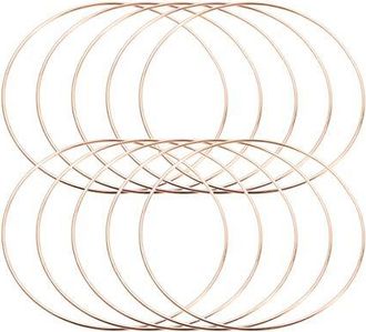 Healifty Lot de 10 Anneaux en m&eacute;tal pour Attrape-r&ecirc;ves 35 mm, Fer, dor&eacute;, 50 mm