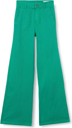 s.Oliver Womens Jeans, Suri Wide Leg, Green, 46/32