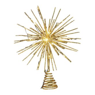 Generic Tischdekoration mit LED-Beleuchtung (19 von 76 Lichtern), funkelnder, galvanisierter 3D-Stern, universell einsetzbar f&uuml;r die Feiertage, Keine erforder