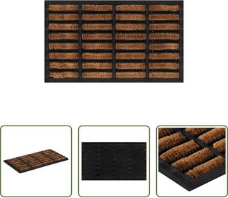 vidaXL Eingangsmatte - Fu&szlig;matte Rechteckig 45x75 cm Gummi und Kokosfaser