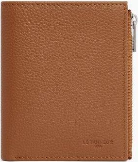 Le Tanneur Portefeuille moyen mod&egrave;le zipp&eacute; Charles en cuir grain&eacute;