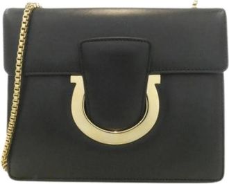 Ferragamo Pre-owned Calf Shoulder Bag - Femme - Pre-owned - Noir - Taille: ONE Size