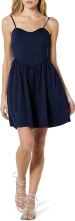 The Drop Perla Shaped Waist Mini Dress Kleider, Peacoat Navy, L