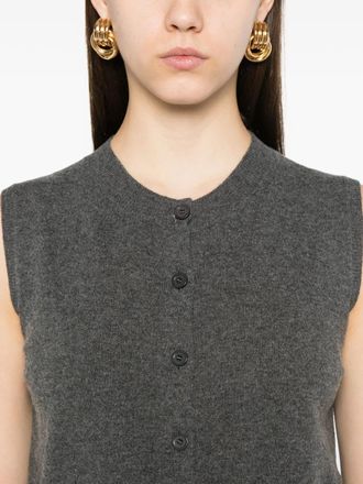 Fabiana Filippi Womens Button-Fastening Sleeveless Cardigan Aw25 W