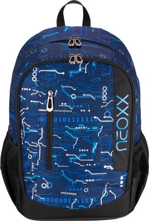 Neoxx Rucksack FLOW Next Level - Rucksack f&uuml;r die Schule und Freizeit mit 2 F&auml;chern - Volumen ca. 20 Liter