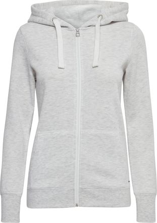 Oxmo OXOlinda Damen Sweatjacke Kapuzenjacke Hoodie mit Kapuze Zip-Hoodie Zip-Jacke meliert mit Reißverschluss in Kontrastfarben Dicke Kordeln, Größe:S, Far