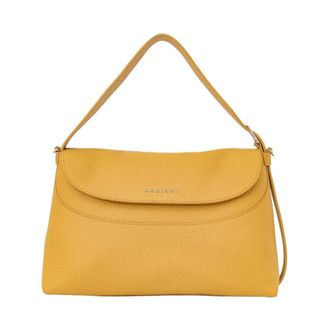 Orciani Nana Soft Midi Shoulder Bag - Femme - Sacs - Jaune - Taille: ONE Size