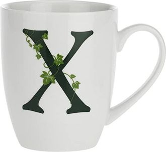 La Porcellana Bianca la Porcellana Becher Buchstabe X, Wei&szlig;