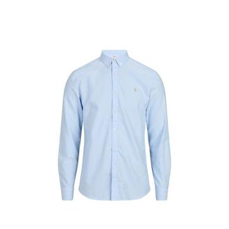 Farah Chemise droite &agrave; logo brod&eacute; en coton
