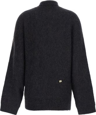 Ganni Batwing Turtleneck Brushed Mohair Sweater - Multicolor