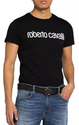 Roberto Cavalli T-Shirt Signature Logo Slim Fit Shirt Haupt- und exklusivste Linie der Marke