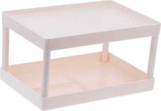 DOITOOL Doppelschicht Lagerregal Aus Dickem Pp Kunststoff Abnehmbar Desktop Aufbewahrungsregal F&uuml;r Schreibwaren Und Kleinigkeiten B&uuml;ro Und Zuhause