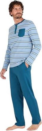 Damart Pyjama en Maille Jersey Homme Bleu Ray&eacute; Taille 3XL