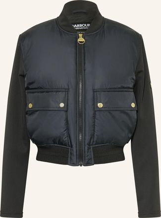 Barbour Blouson Emerson Im Materialmix schwarz