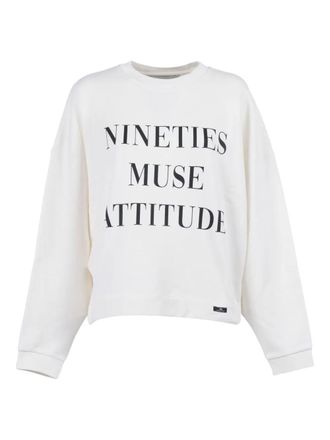 Elisabetta Franchi sweat en coton - Blanc