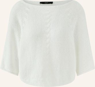 Oui Strickshirt Mit 3/4-Arm weiss