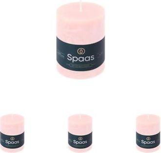 Spaas Rustikale Stumpenkerze 70/95 mm 35St. - hellrosa (Packung mit 4)