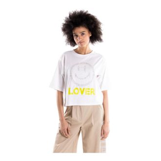 Brand Unique Femme, Tops, Blanc, Taille: 40 FR T-shirt &agrave; col rond