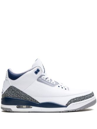 Nike Jordan baskets Air Jordan 3 Midnight Navy - Blanc