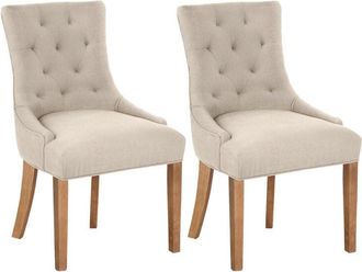 M&S Collection M&s - Lot de 2 fauteuils 56x60x93 cm en tissu crème - vladi
