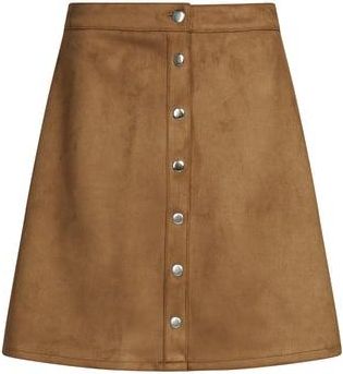Vila Jupe coupe trap&egrave;ze suede