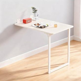 Generic Bureau Mural Pliable, Table escamotable Espace-Saving pour Petits espaces (Blanc) - Bureau Mural pour Home Office, Cuisine, Chambre, Appartement