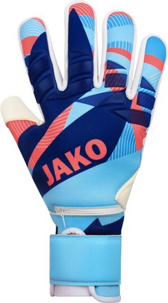 Jako Unisex Torwart-Handschuhe River WRC Protection, SkyBlue/Coral/Navy, 8,5
