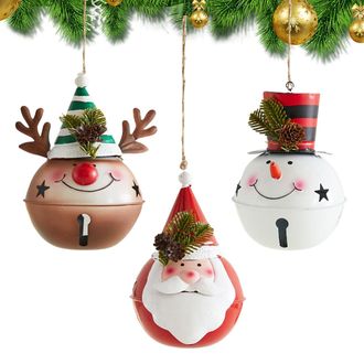 Generico F&uuml;r den Weihnachtsbaum | 3-teilige Deko-Figuren | Weihnachtsmann, und Rentier,f&uuml;r Partys drinnen drau&szlig;en Wand Wohnzimmer Fenster T&uuml;r Zweig Pat