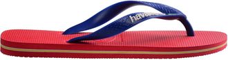 Havaianas Brasil Logo, ikonische, bequeme und langlebige Badelatschen mit Brasilien- Flagge und rutschfester Sohle mit farbigen Streifen, Unisex-Erwachsene, 35/