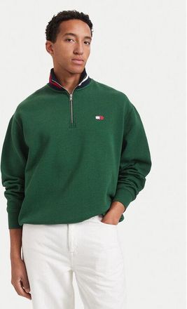 Tommy Jeans Sweatshirt DM0DM23605 Dunkelgr&uuml;n Relaxed Fit