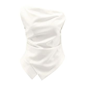 R&oacute;he Femme, Tops, Blanc, Taille: 34 FR Top asym&eacute;trique &agrave; &eacute;paule unique