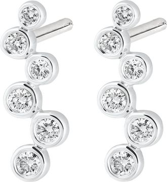 Edenly Ohrstecker Frische - Tauperlen - 18 Karat Weißgold und Diamanten