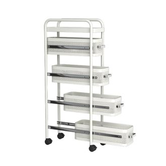 Generic Schmaler Aufbewahrungswagen Mit Griff, Badezimmer-Organizer, Rollwagen, L&uuml;cken-Aufbewahrungsregal Mit Schubladen, D&auml;mpfende Gleitschiene, for Enge Ort